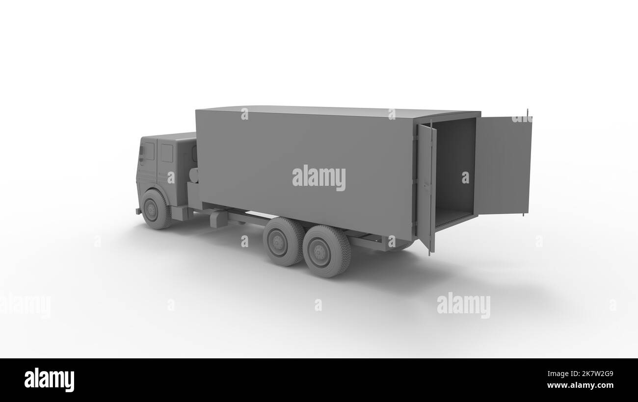 3D rendering of a truck logistics shipping distribution instrument for ...