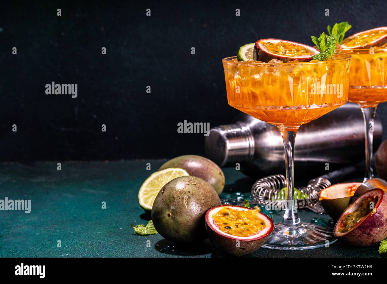 Passion Fruit Martini Cocktail Sweet Pornstar Alcoholic Drink With