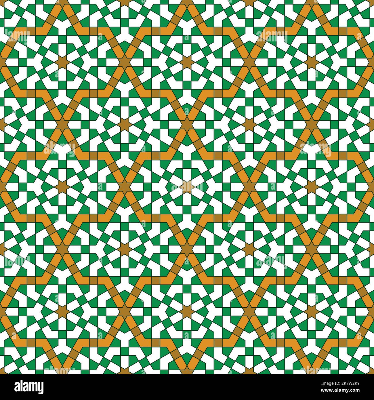 Seamless geometric ornament based on traditional islamic art.Green ...