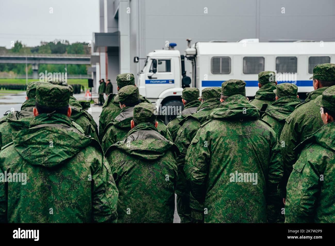 Kazan, Russia.2022, September 29. Mobilized Russian citizens at the ...