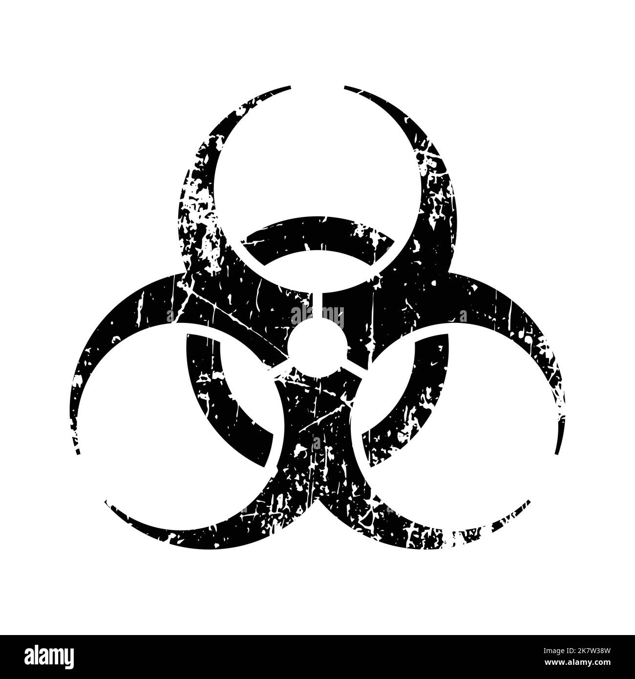 distressed grunge biohazard symbol classic vector isolated on white ...