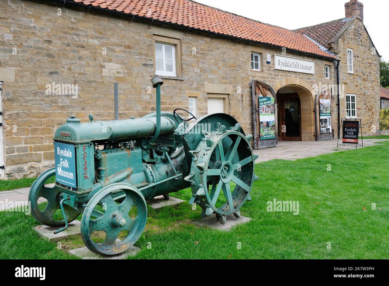 Vintage tractor advertising Ryedale Folk Museum, Hutton le Hole ...