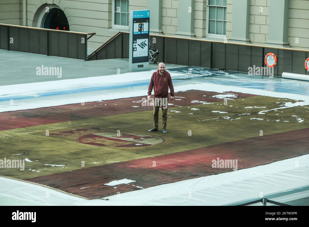 London UK 19 October 2022 The Spanish ensign which was famously hung in ...