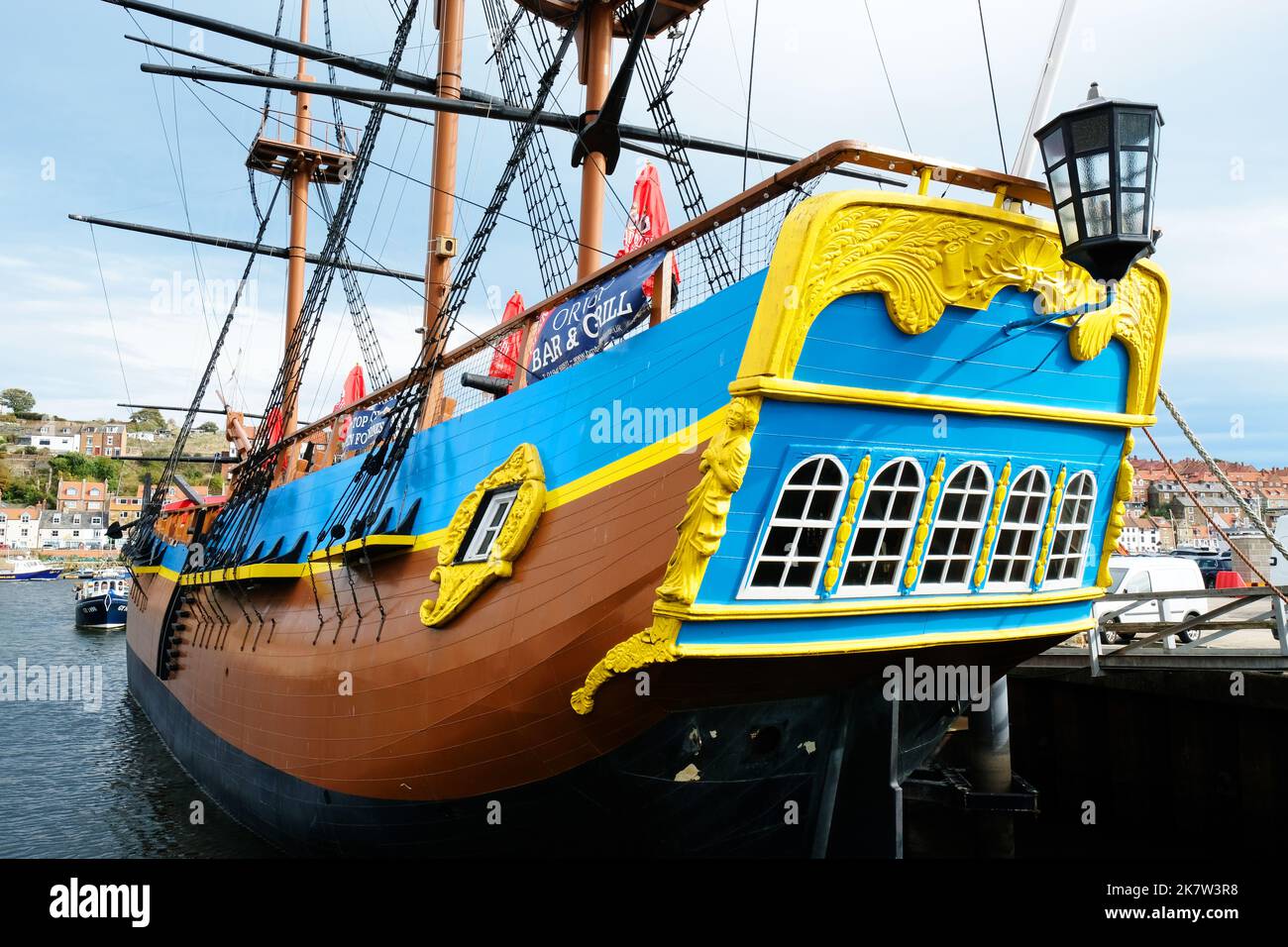 Replica of the bark HMS Endeavour, Whitby, Yorkshire, UK - John Gollop ...