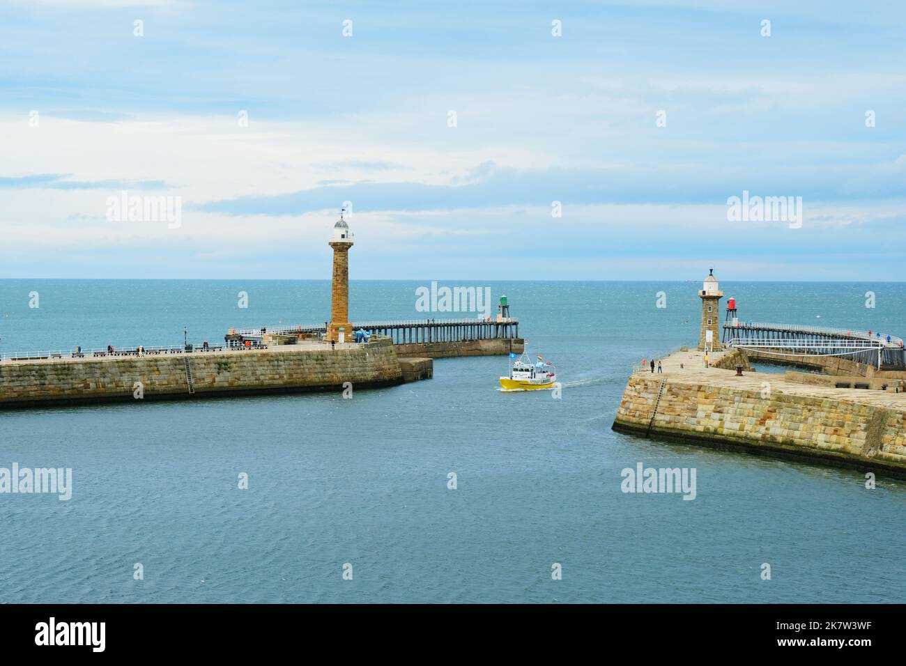 Whitby harbour, Yorkshire, UK - John Gollop Stock Photo - Alamy