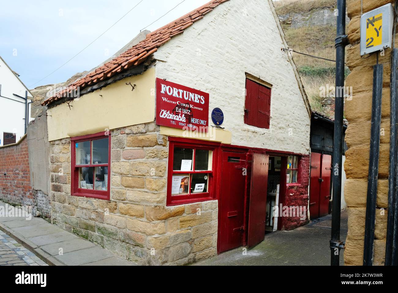 The famous Fortunes kipper smokers, Whitby, Yorkshire, UK - John Gollop ...