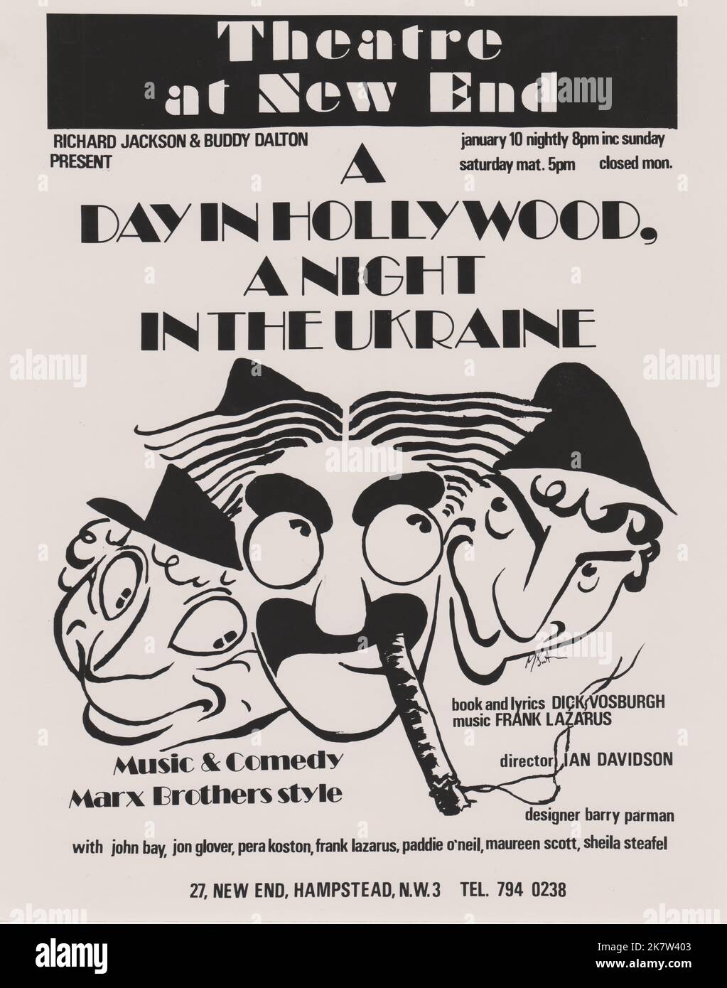 Marx Brothers Theatre Play Hampstead London Stock Photo - Alamy