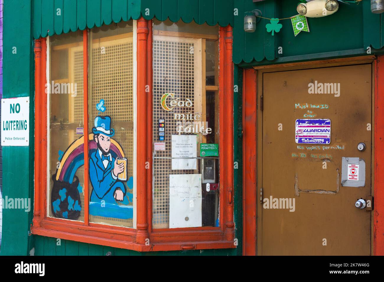 Lucky Franks Irish Pub, Braddock, Pennsylvania. A steel works town on ...