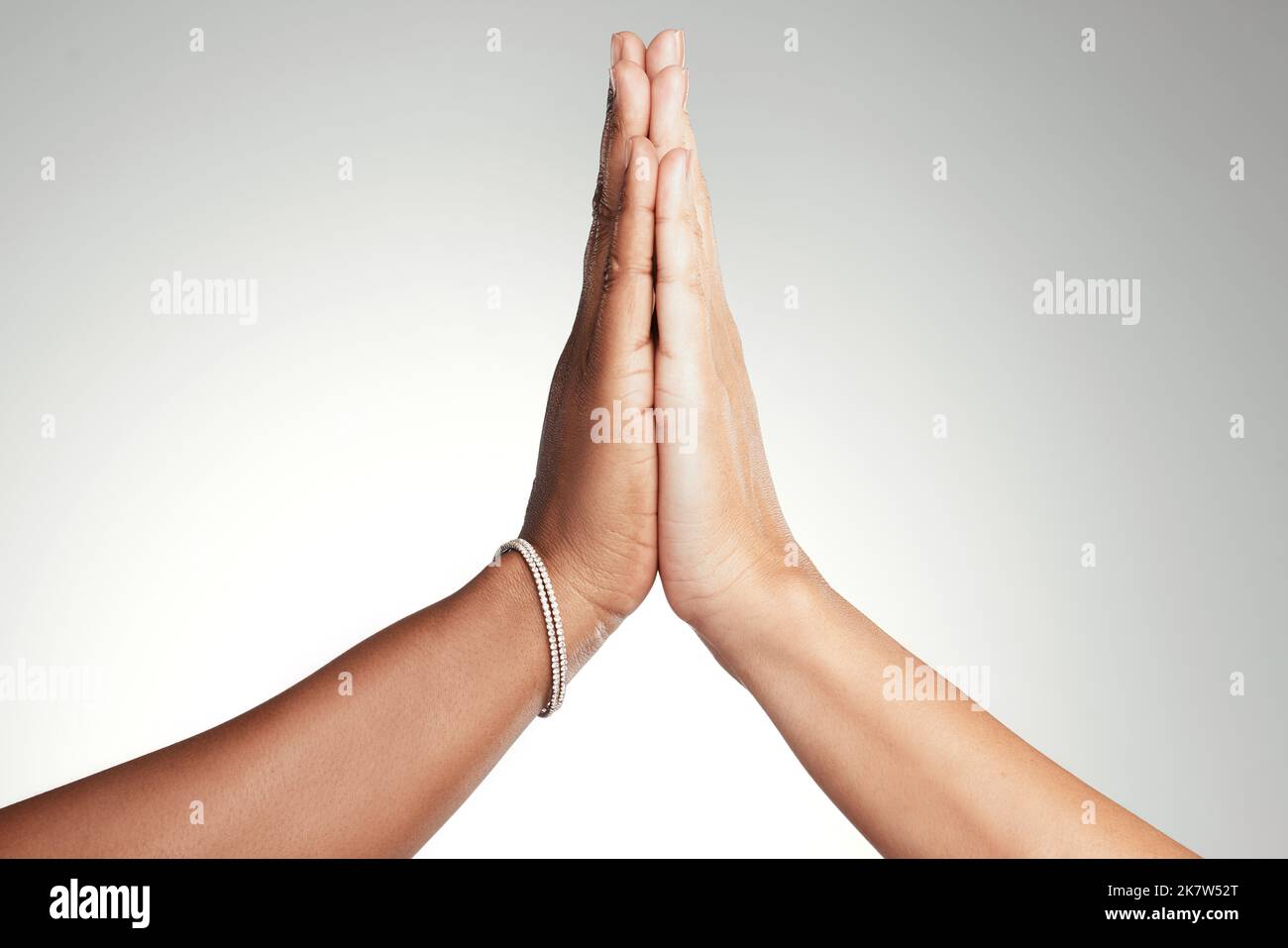 High five to girl power. two unrecognizable women giving each other a ...