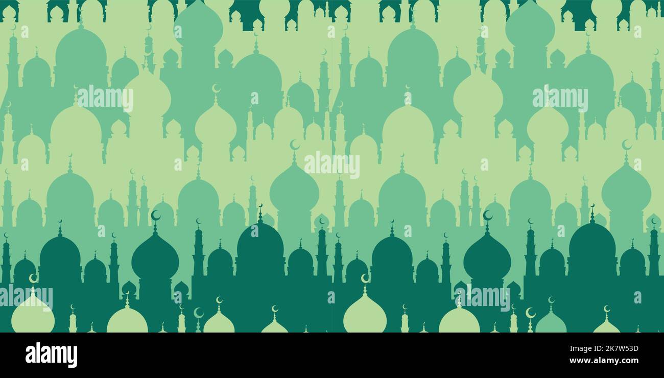 Flat style Islamic Mosque bright seamless pattern design. muslim ...