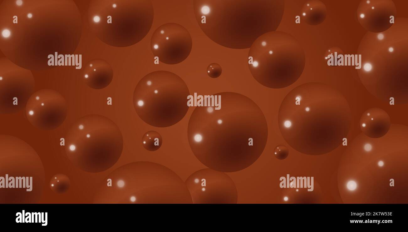 Sweet liquid chocolate background 3d. Hot cocoa with splashes banner ...