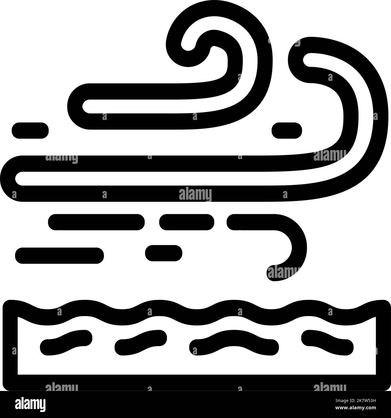 breeze air clean line icon vector illustration Stock Vector Image & Art ...