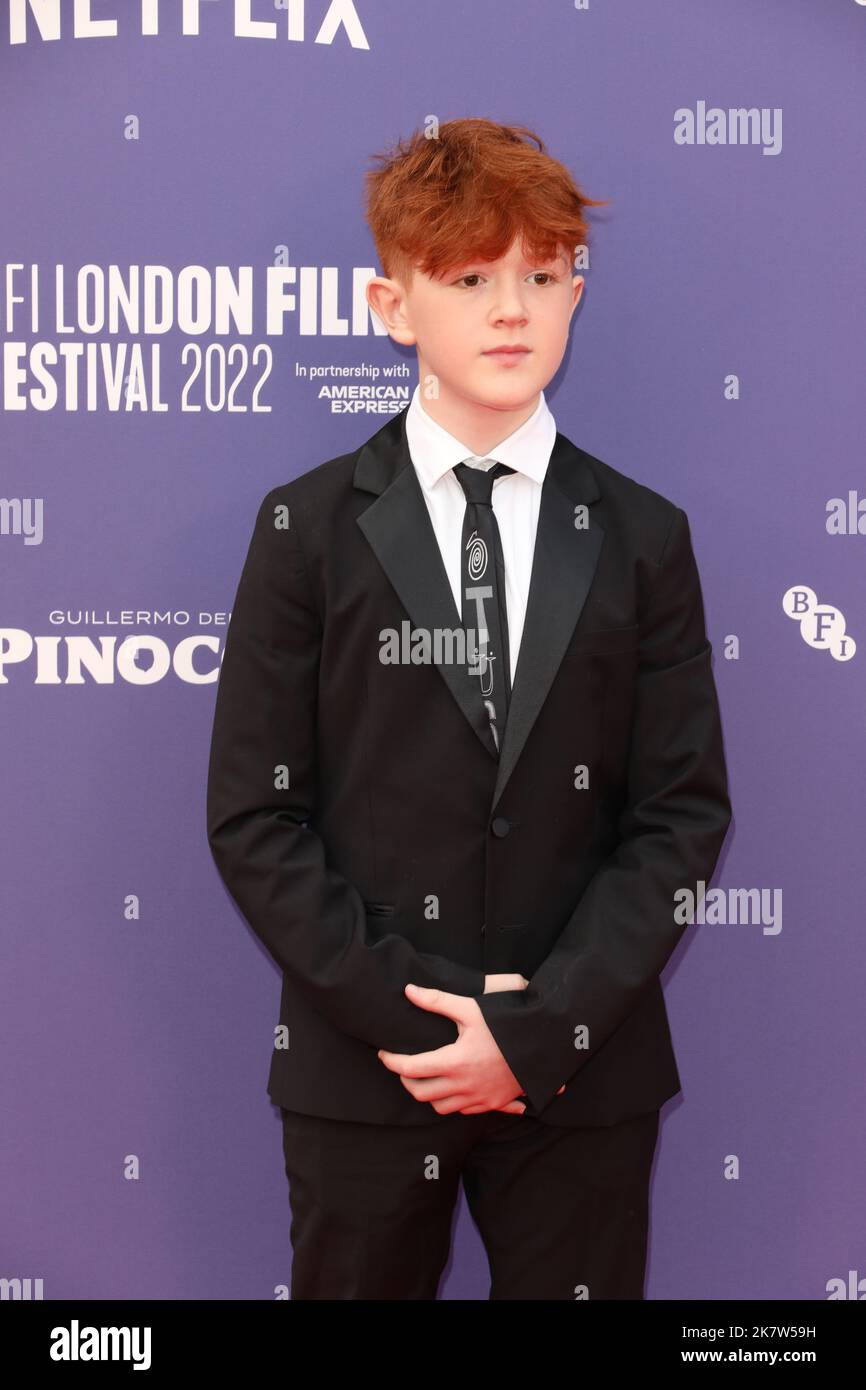 Gregory Mann attends 'Pinocchio' premiere, 66th BFI London Film ...