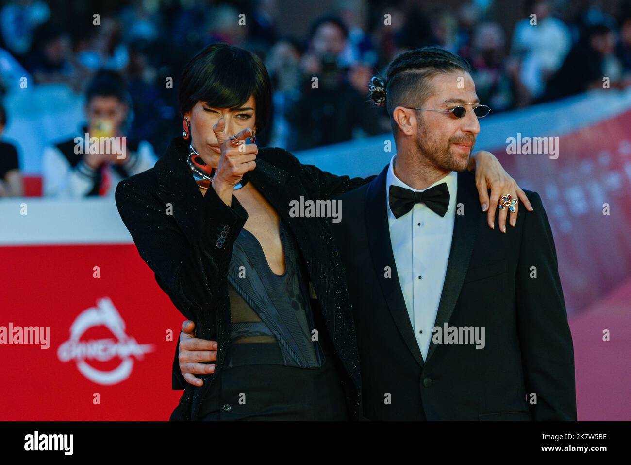 ROME, ITALY - OCTOBER 18: Nina Zilli and Daniele Lazzarin attends the ...