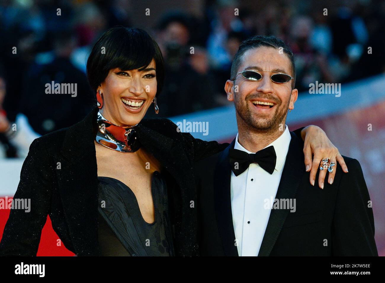 ROME, ITALY - OCTOBER 18: Nina Zilli and Daniele Lazzarin attends the ...