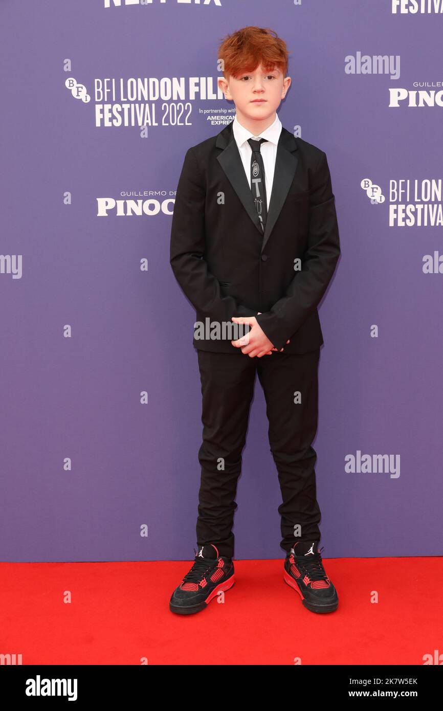 Gregory Mann attends 'Pinocchio' premiere, 66th BFI London Film ...