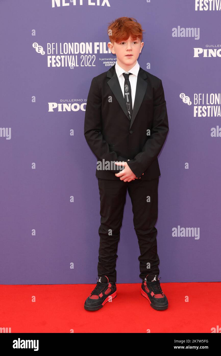 Gregory Mann attends 'Pinocchio' premiere, 66th BFI London Film ...