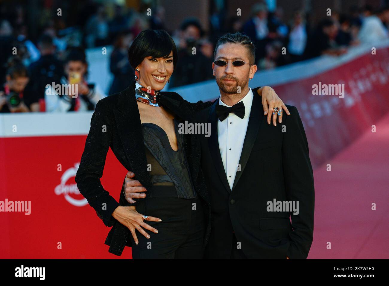 ROME, ITALY - OCTOBER 18: Nina Zilli and Daniele Lazzarin attends the ...