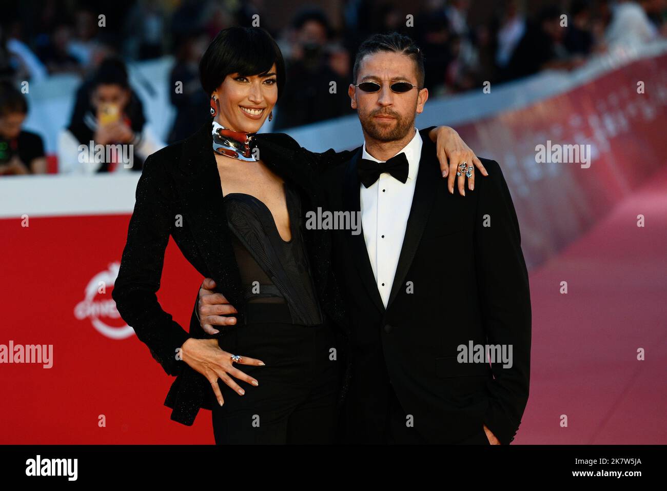 ROME, ITALY - OCTOBER 18: Nina Zilli and Daniele Lazzarin attends the ...