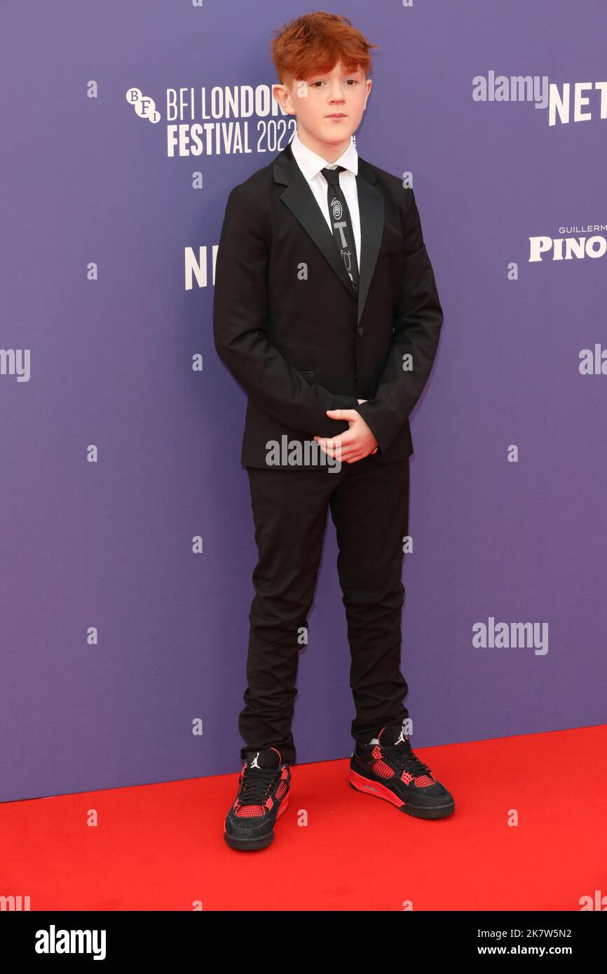 Gregory Mann attends 'Pinocchio' premiere, 66th BFI London Film ...
