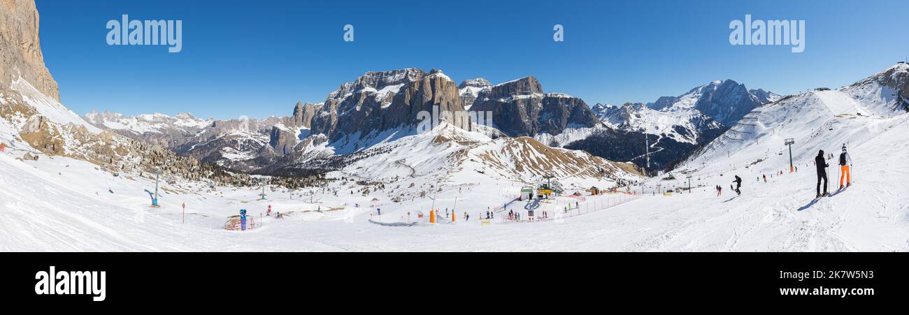Passo Sella, Gruppo Sella, Dolomites Stock Photo - Alamy