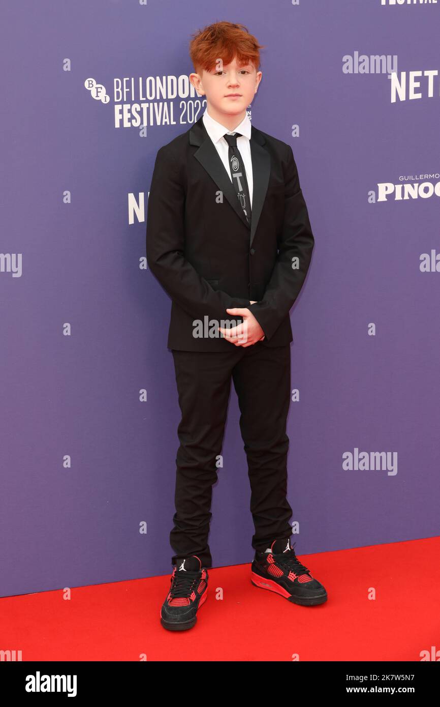 Gregory Mann attends 'Pinocchio' premiere, 66th BFI London Film ...