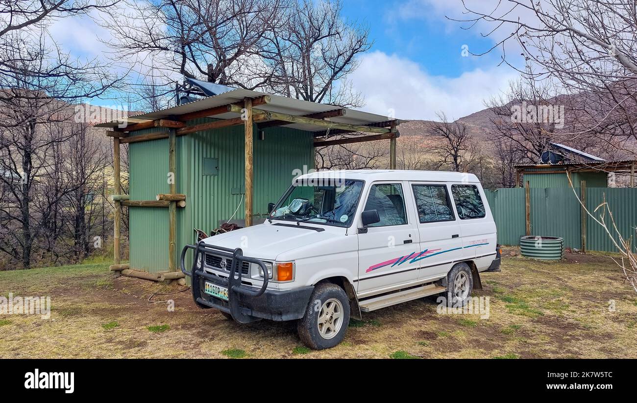 KROMRIVIER, SOUTH AFRICA - SEP 5, 2022: A camping site, with private ...