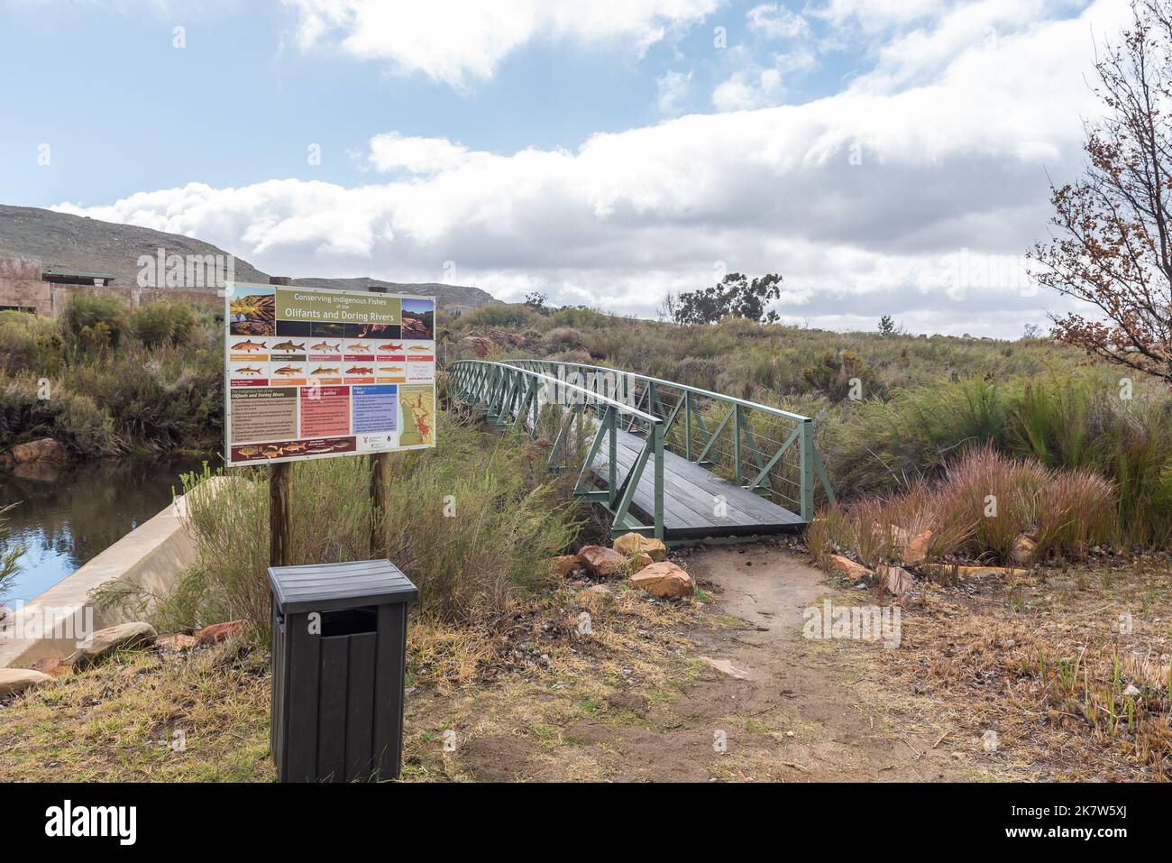 KROMRIVIER, SOUTH AFRICA - SEP 5, 2022: Pedestrian bridge over the Krom ...
