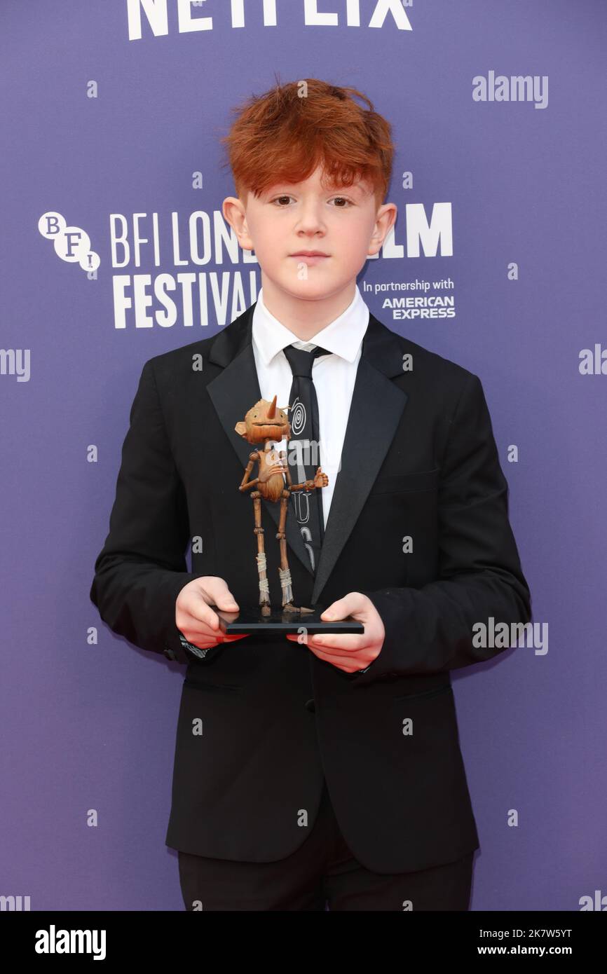 Gregory Mann attends 'Pinocchio' premiere, 66th BFI London Film Festival, UK Stock Photo - Alamy