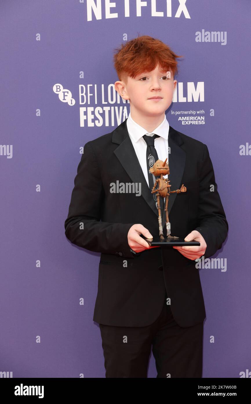 Gregory Mann attends 'Pinocchio' premiere, 66th BFI London Film ...
