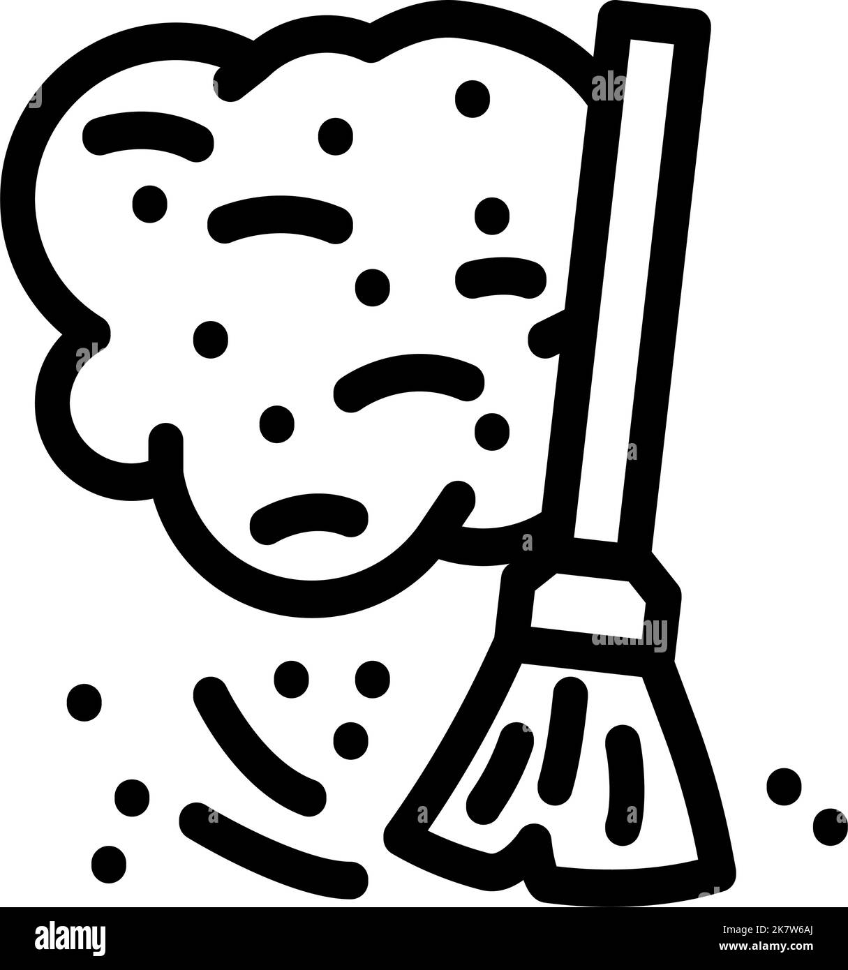 dust home line icon vector illustration Stock Vector Image & Art - Alamy