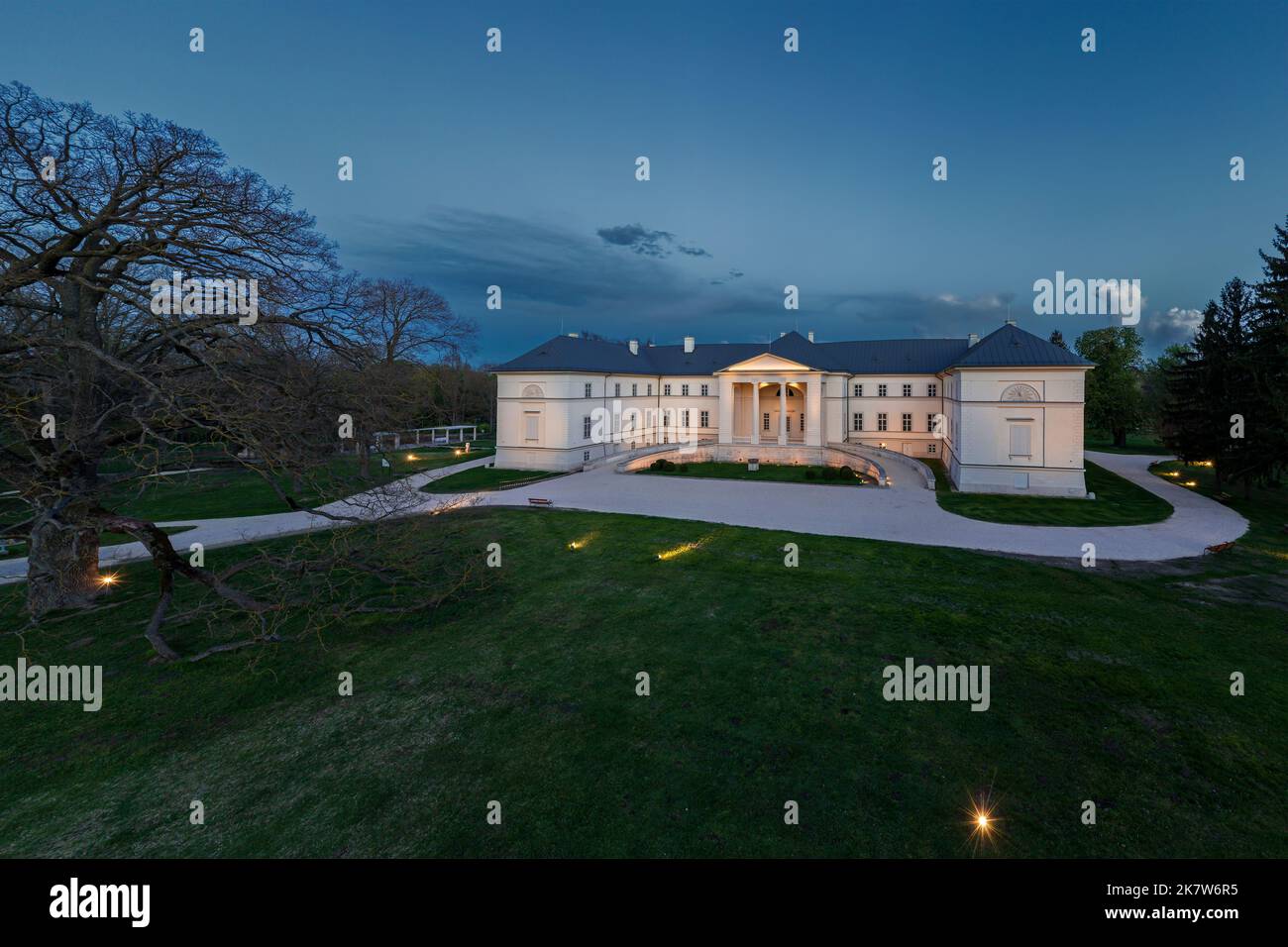 Festetics castle in Deg town Hungary. Historical building in this place ...