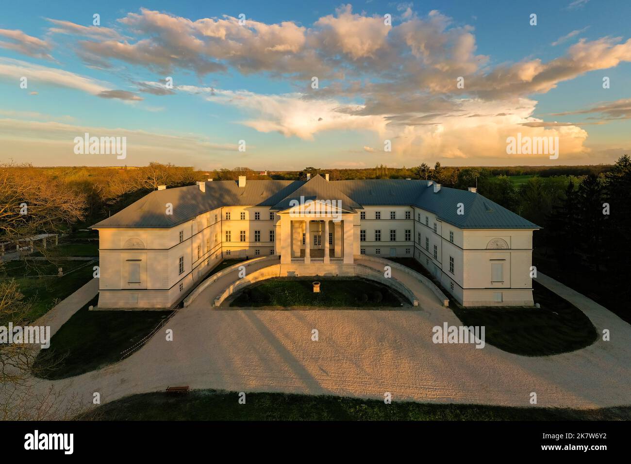 Festetics castle in Deg town Hungary. Historical building in this place ...