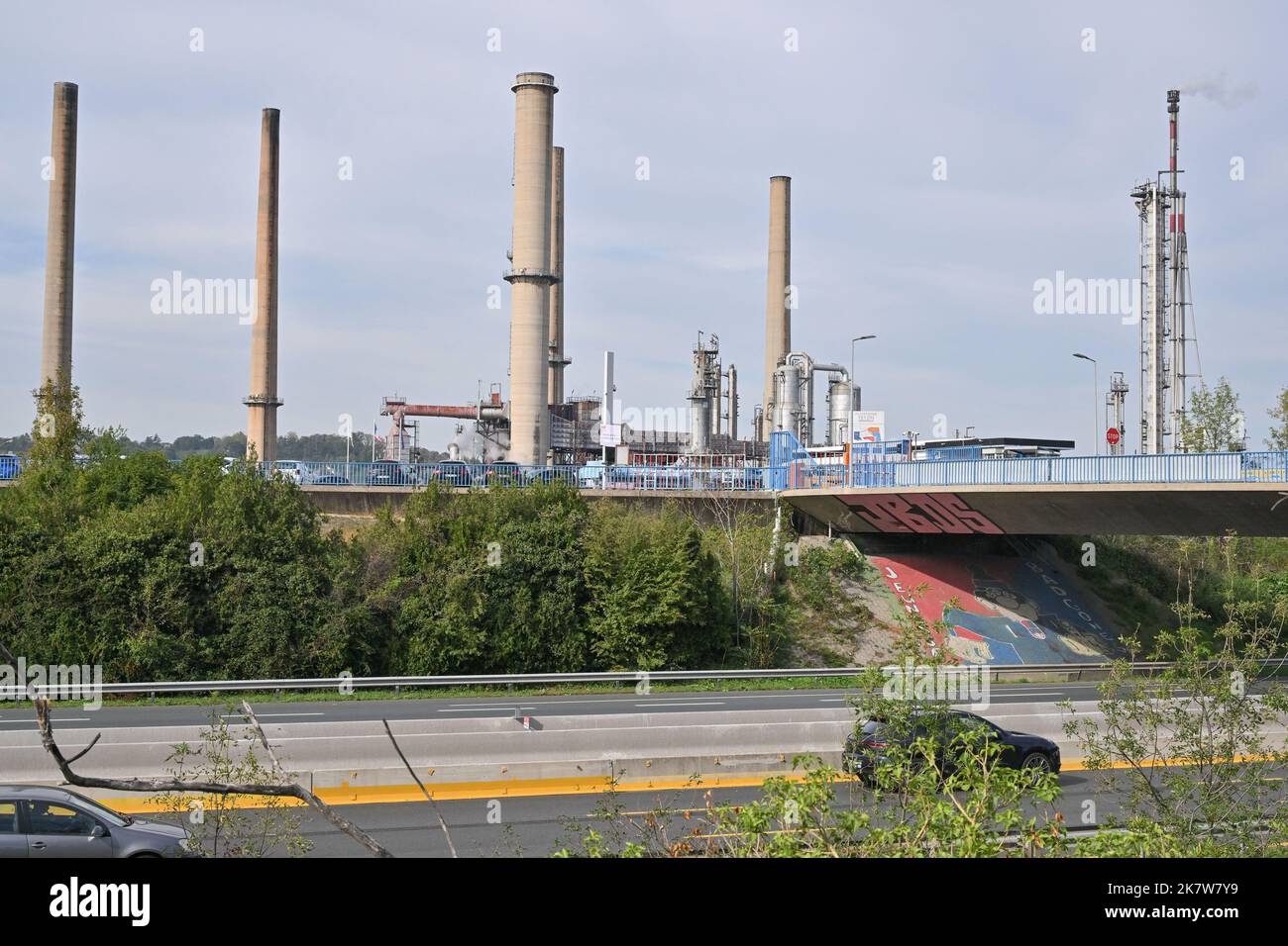 A view of Totalenergies Feyzin refinery near Lyon, central France on ...