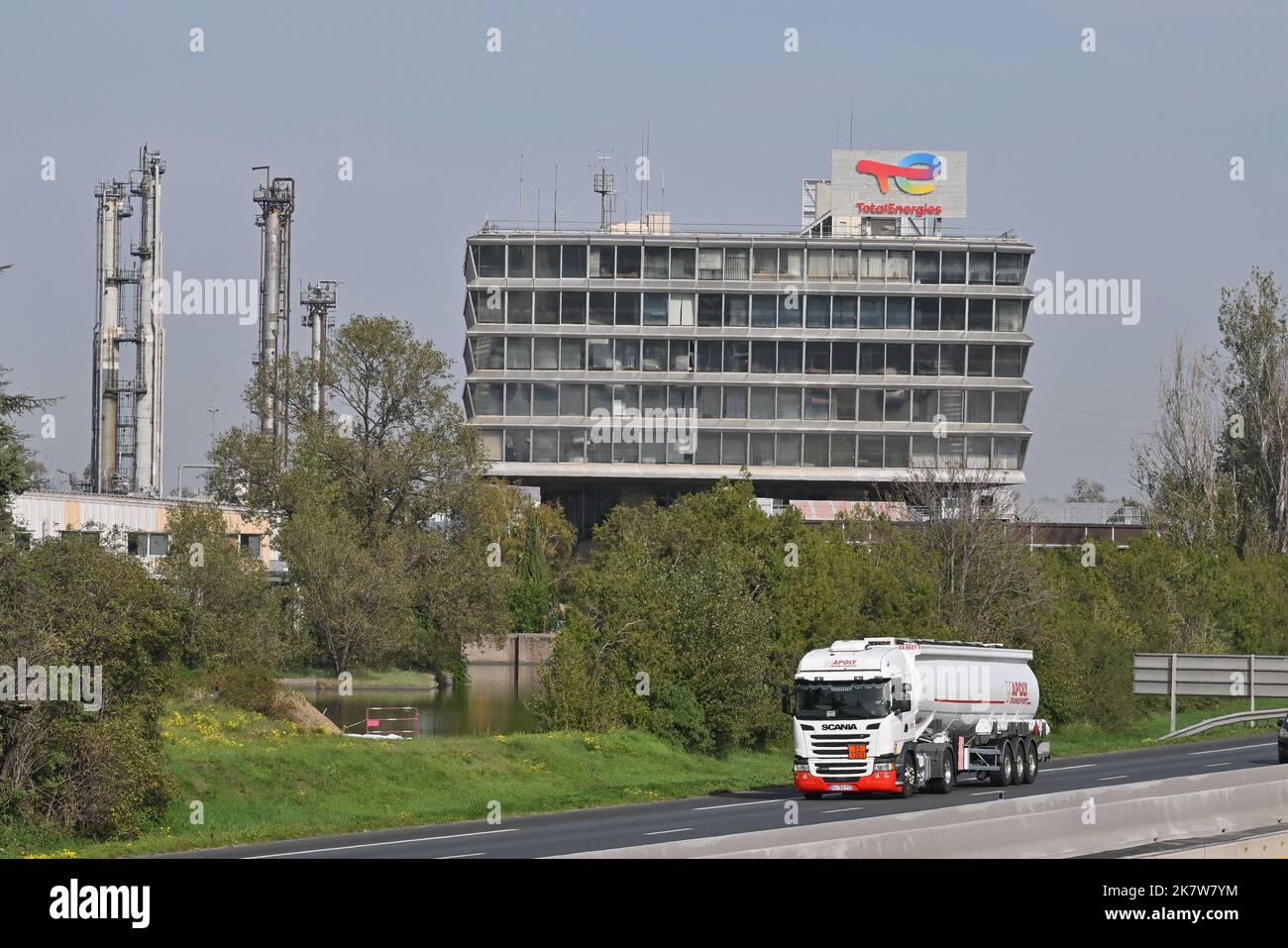 A view of Totalenergies Feyzin refinery near Lyon, central France on ...