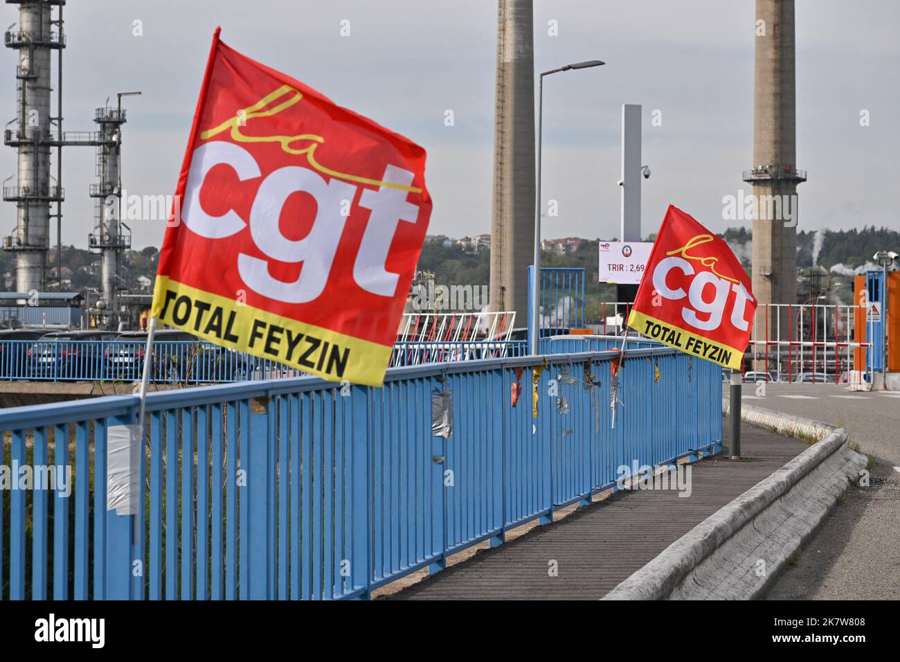 A view of Totalenergies Feyzin refinery near Lyon, central France on ...