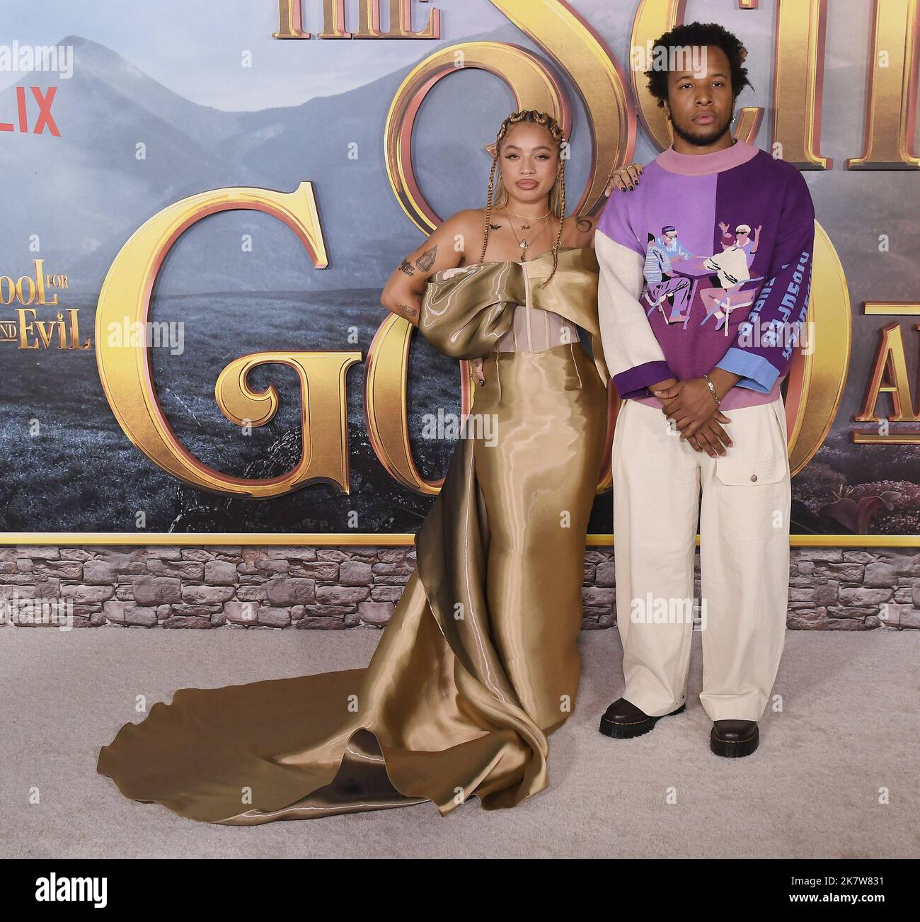 (L-R) Kiana Lede and Cautious Clay arrives at the Netflix's THE SCHOOL ...