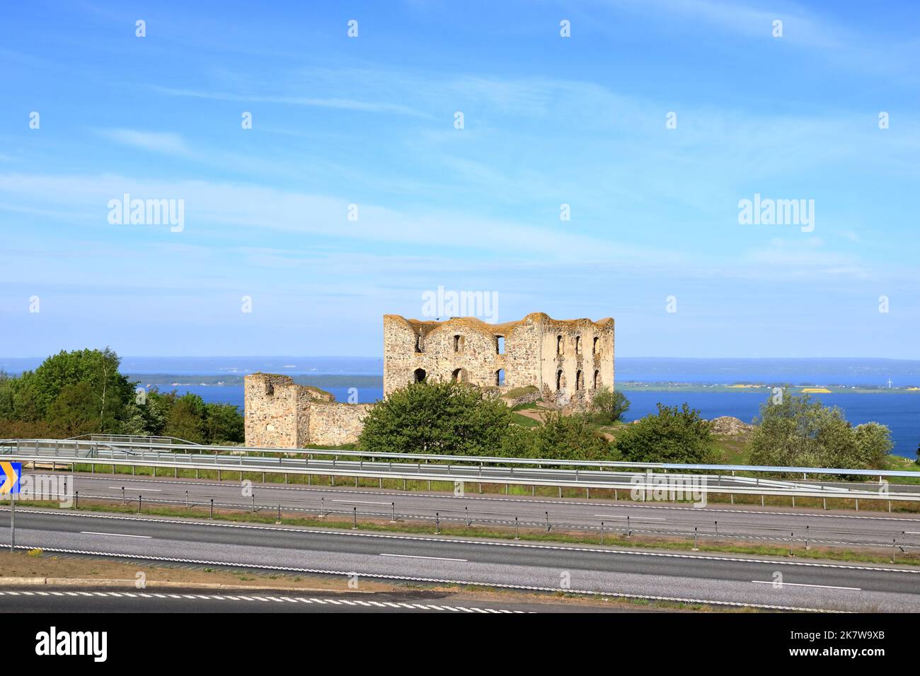 Sweden, Lake Vattern Area, Uppgranna, the Brahehus castle ruins Stock ...