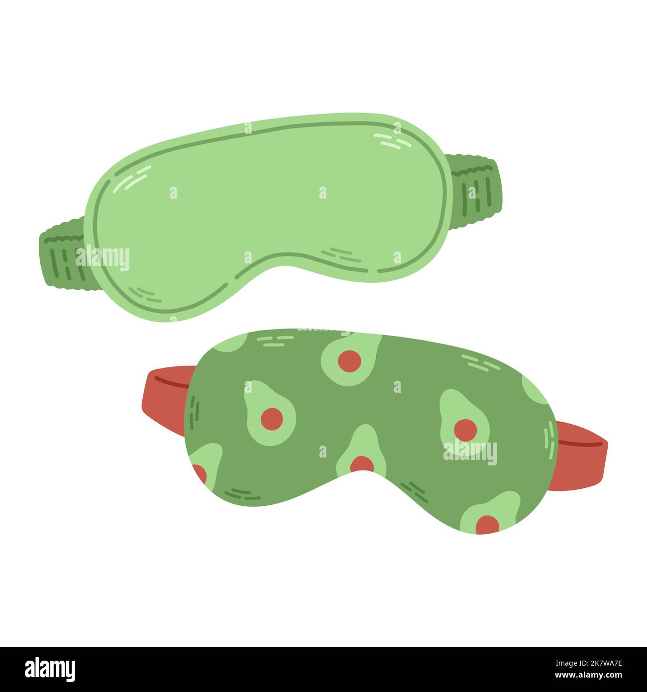 Eye mask avocado vector sleeping night accessory relax rest in ...