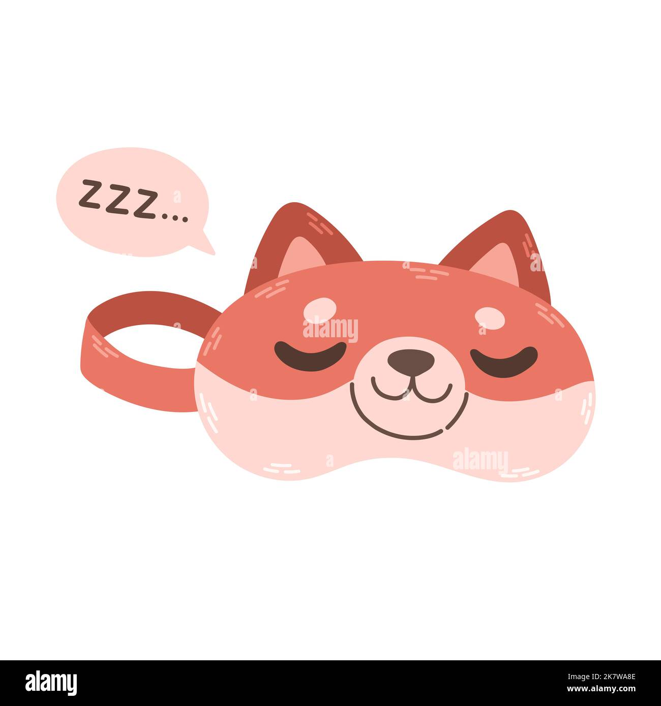 Eye mask dog vector sleeping night accessory relax rest in traveling ...
