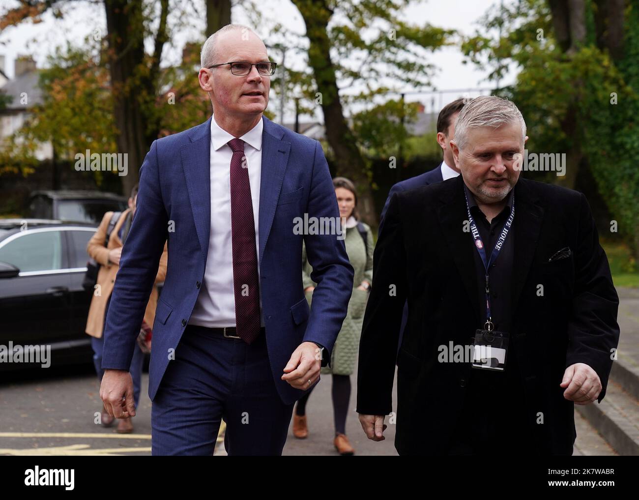 Irish Foreign Affairs Minister Simon Coveney (left) with Fr. Gary ...