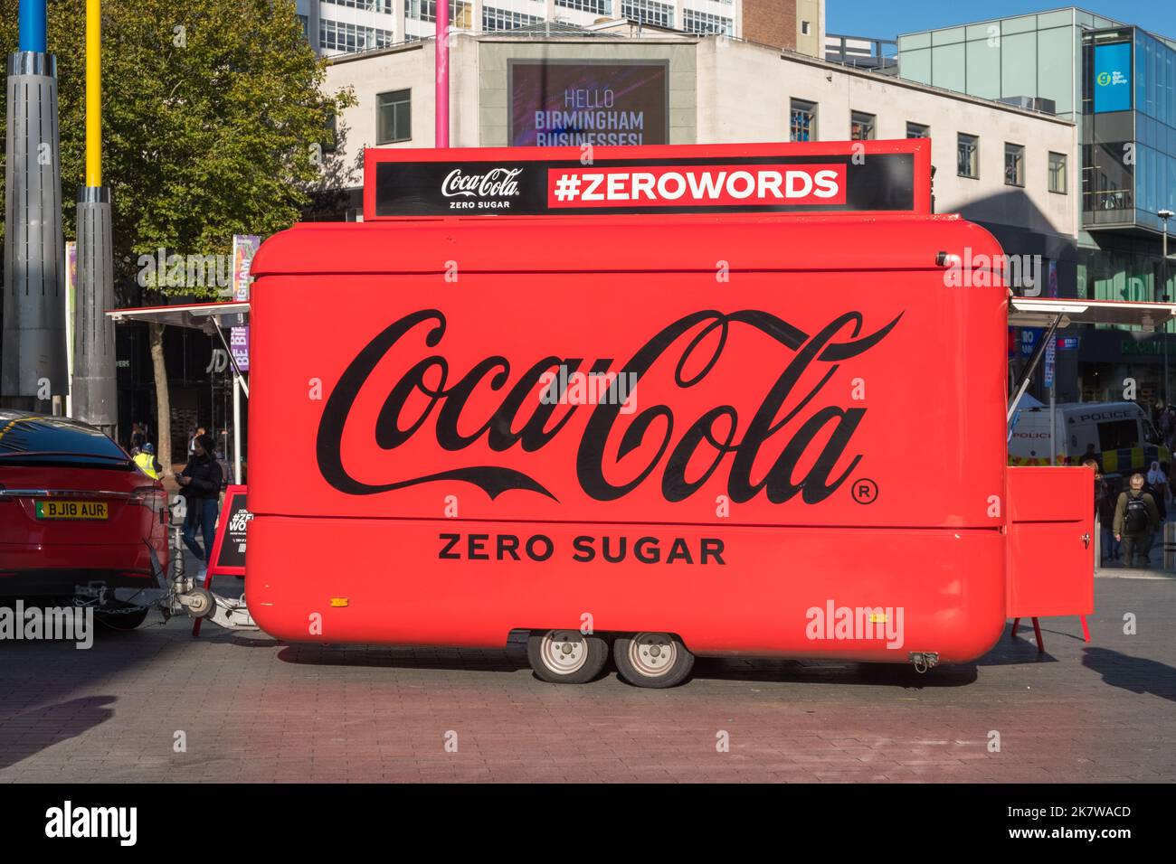 Coca Cola Zero Sugar promotional van in Birmingham's Bull Ring Shopping ...
