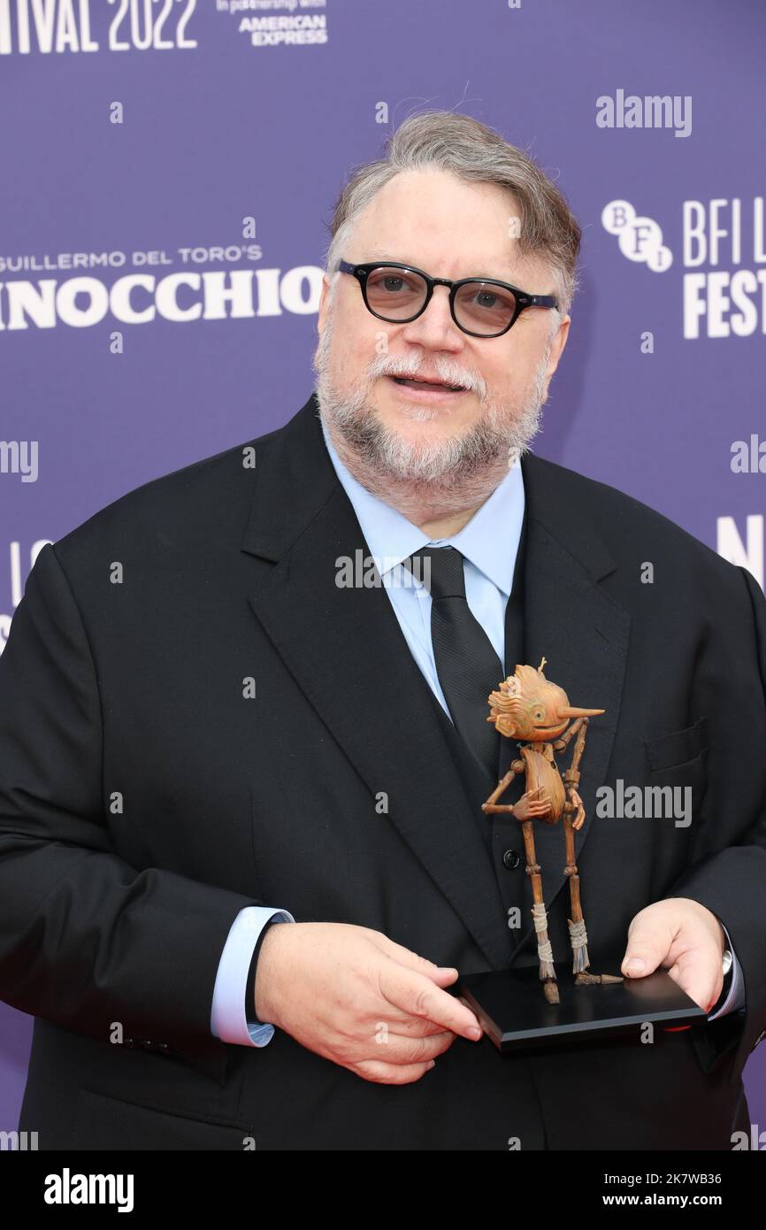 Guillermo del Toro attends 'Pinocchio' premiere, 66th BFI London Film ...