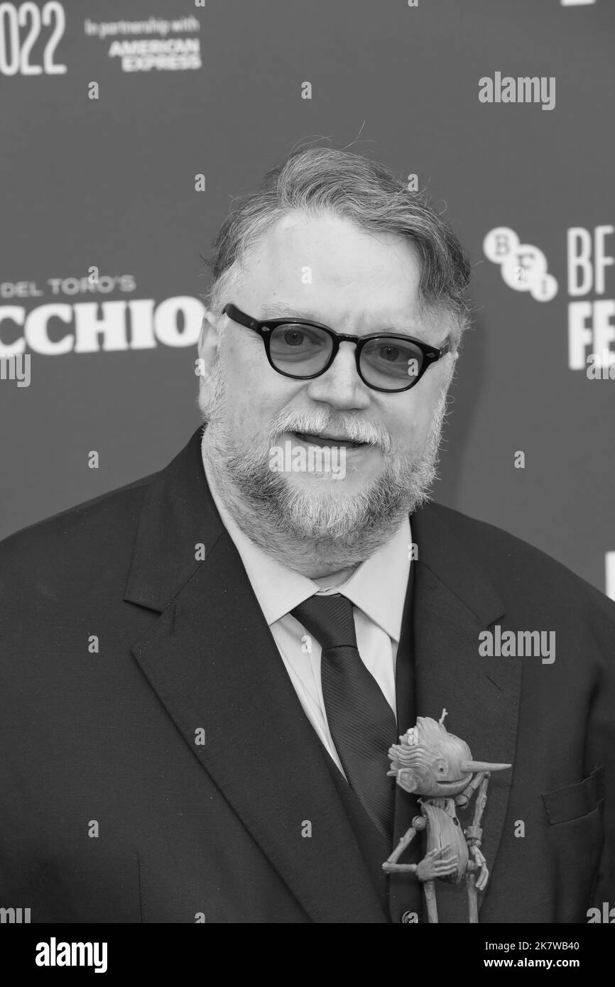 Guillermo del Toro attends 'Pinocchio' premiere, 66th BFI London Film ...