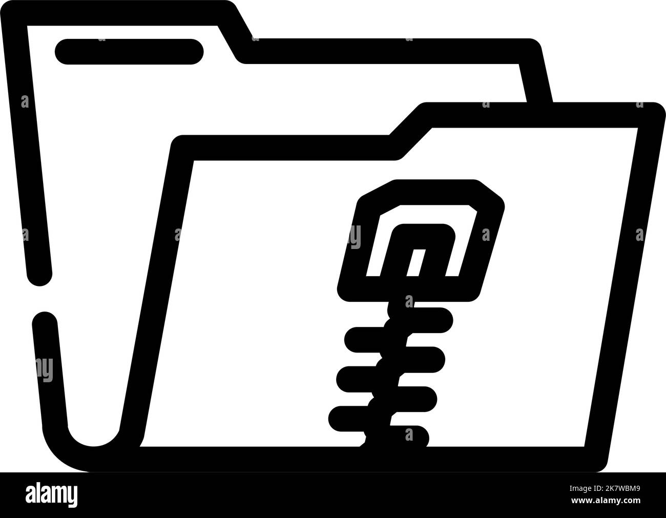 archive folder line icon vector illustration Stock Vector Image & Art ...