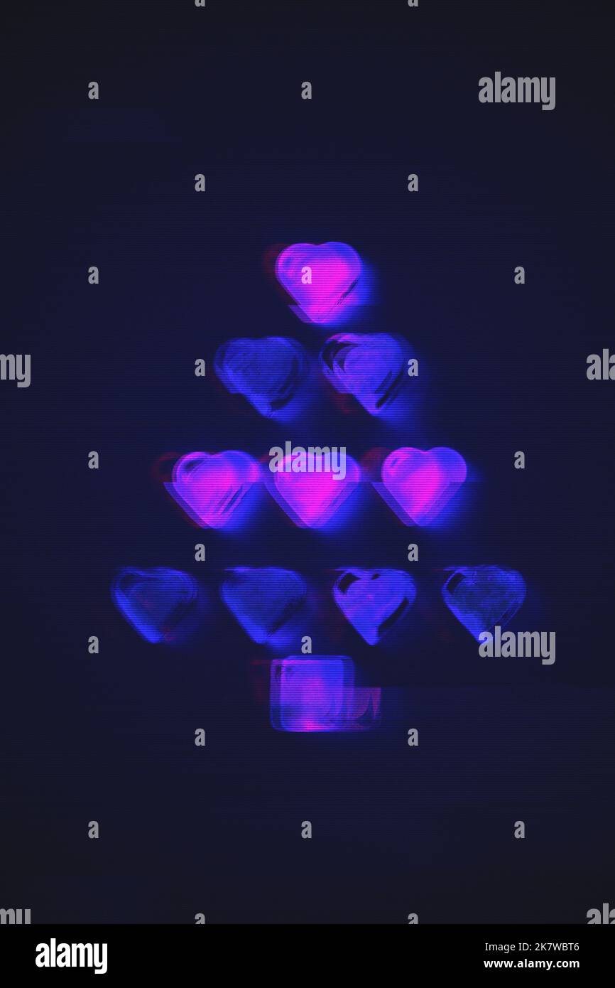 Cyber Xmas Motion Glitch interlaced Distorted textured futuristic ...