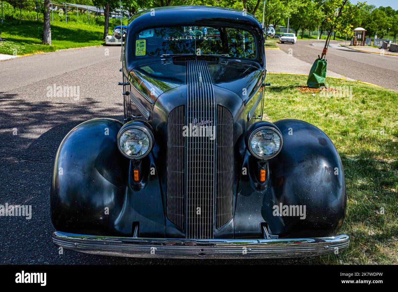 Falcon Heights, MN - June 19, 2022: High perspective front view of a ...