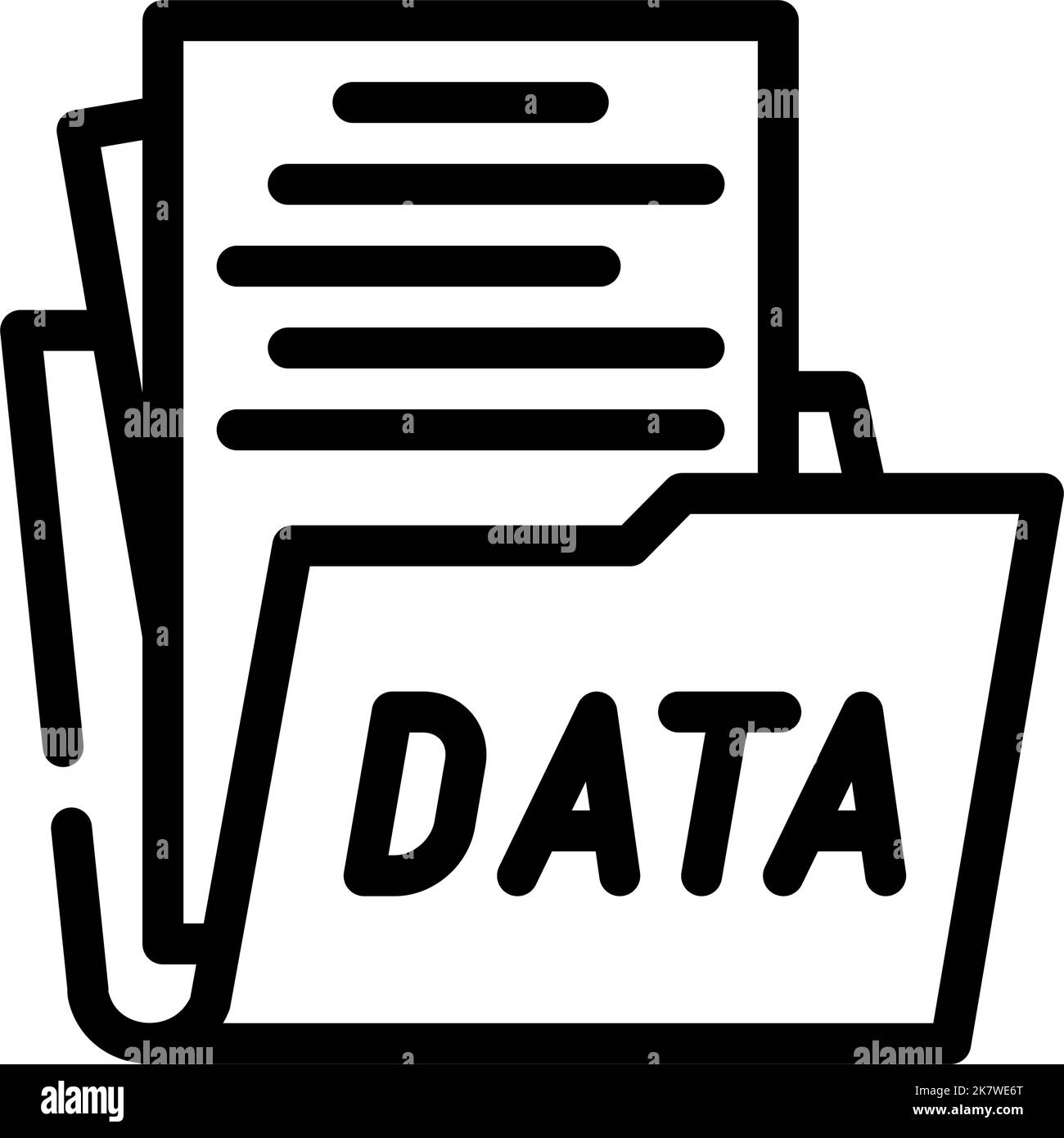 data folder line icon vector illustration Stock Vector Image & Art - Alamy