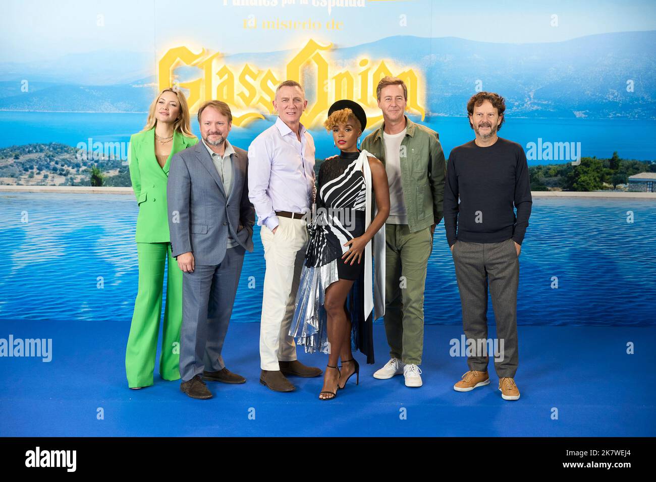 Madrid, Spain. , . Kate Hudson, Rian Johnson, Daniel Craig, Janelle ...