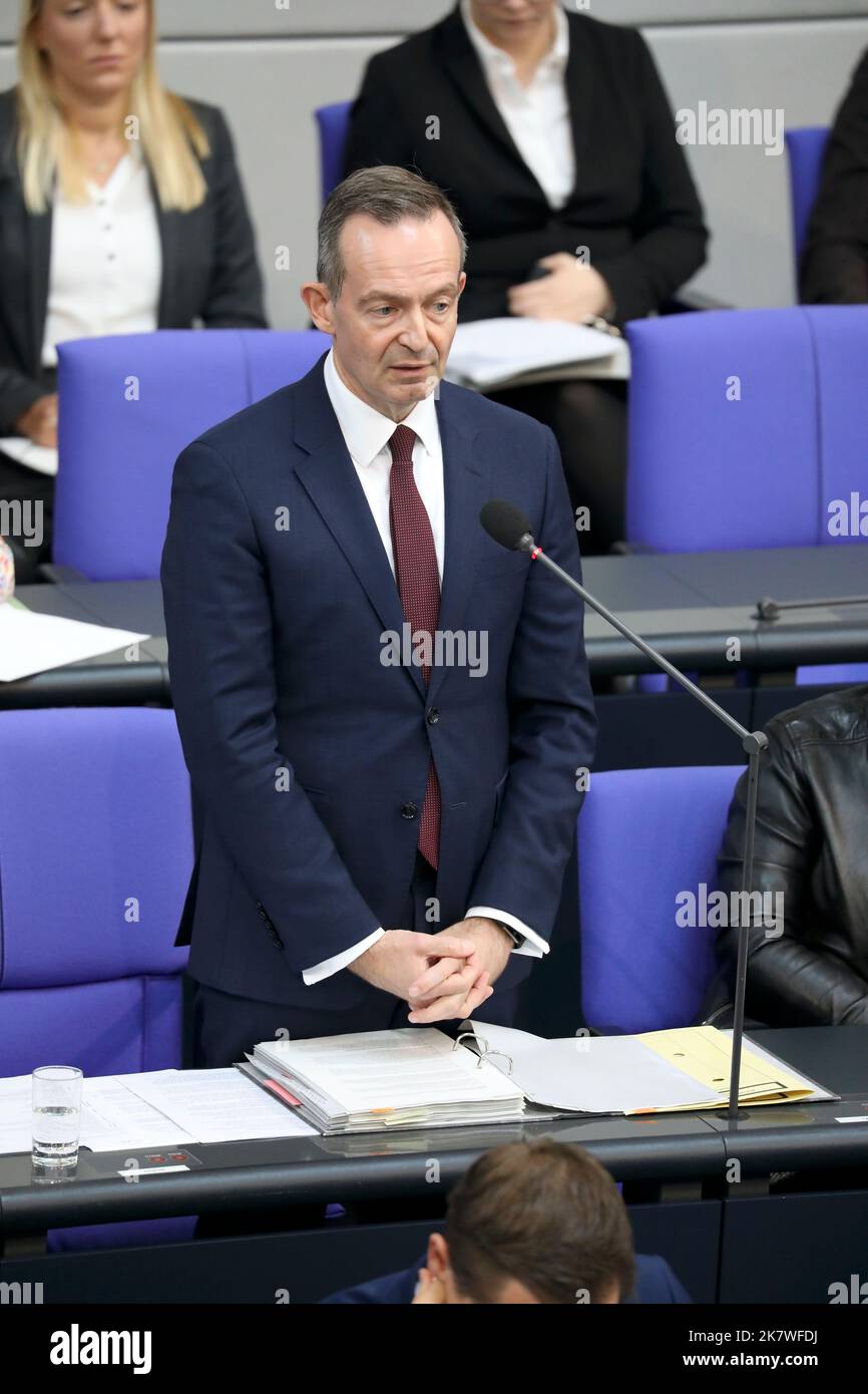 Berlin, Germany. 19th Oct, 2022. Dr. Volker Wissing, the German Federal ...